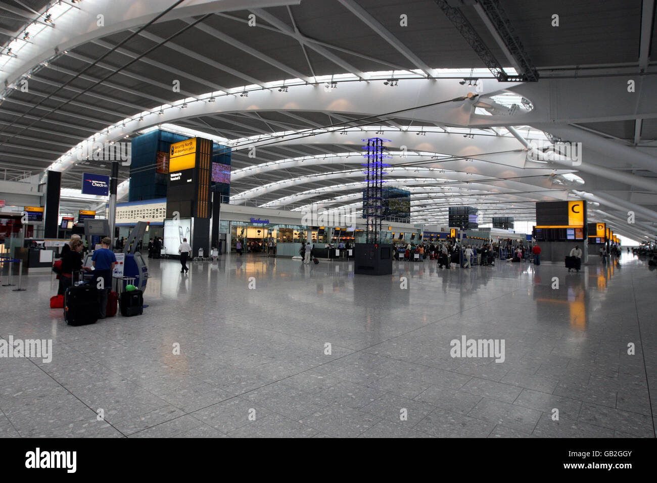 General views of Terminal 5 at Heathrow Airport. General views of ...