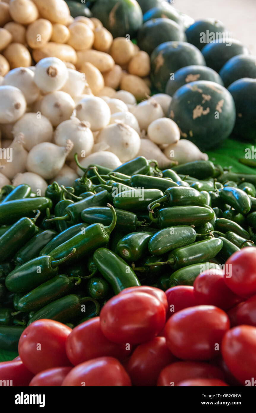 Mexican vegetables in the market Stock Photo - Alamy