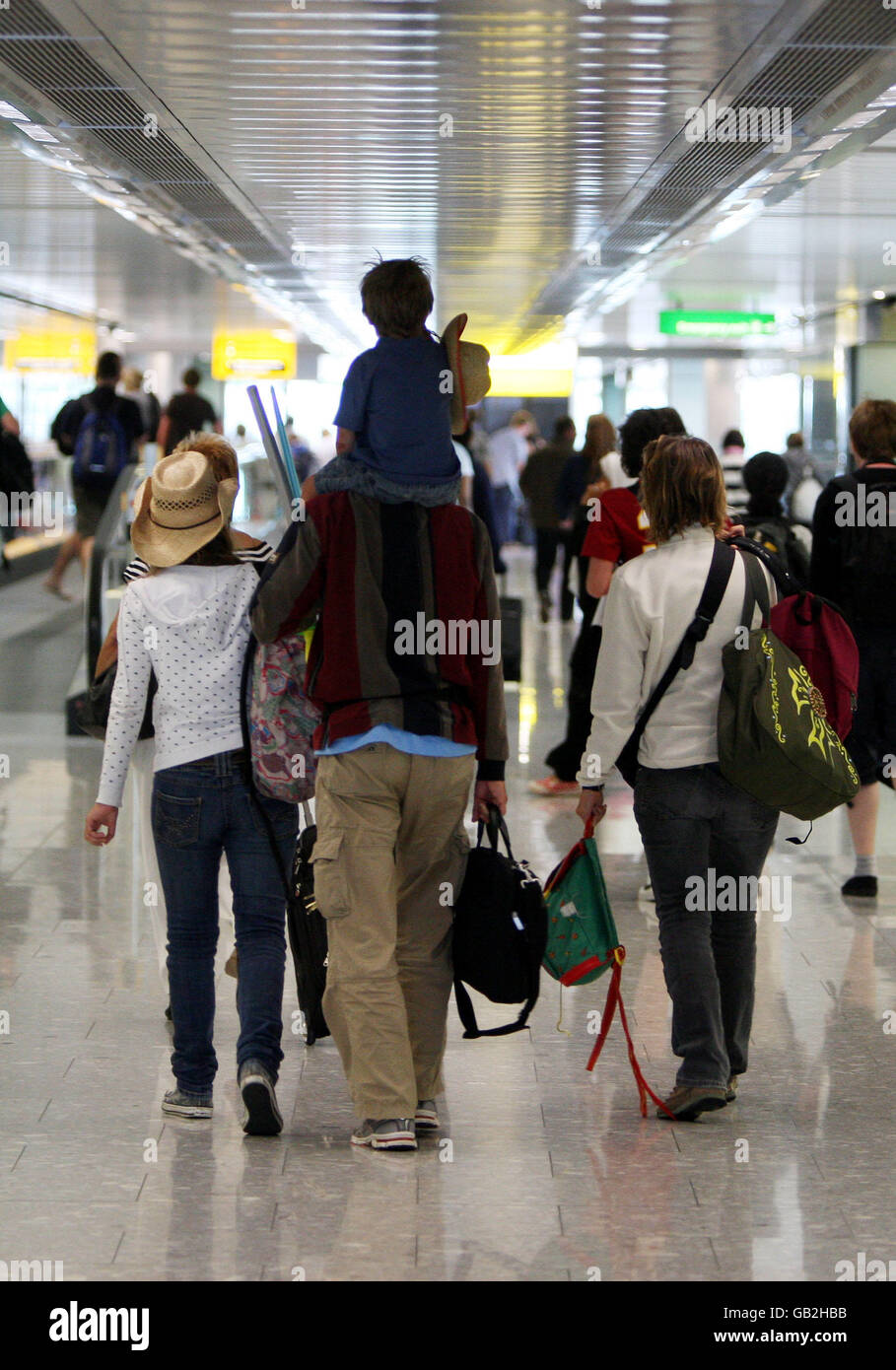 Generic picture of passengers getting off a flight at Terminal 5 at ...