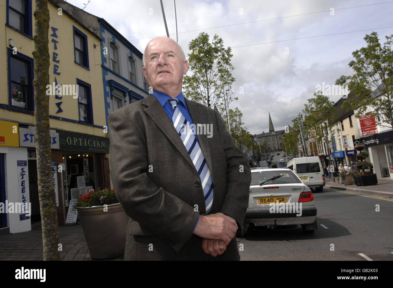 Paddy Magowan, 71, pictured in Omagh. He was a part-time firefighter ...