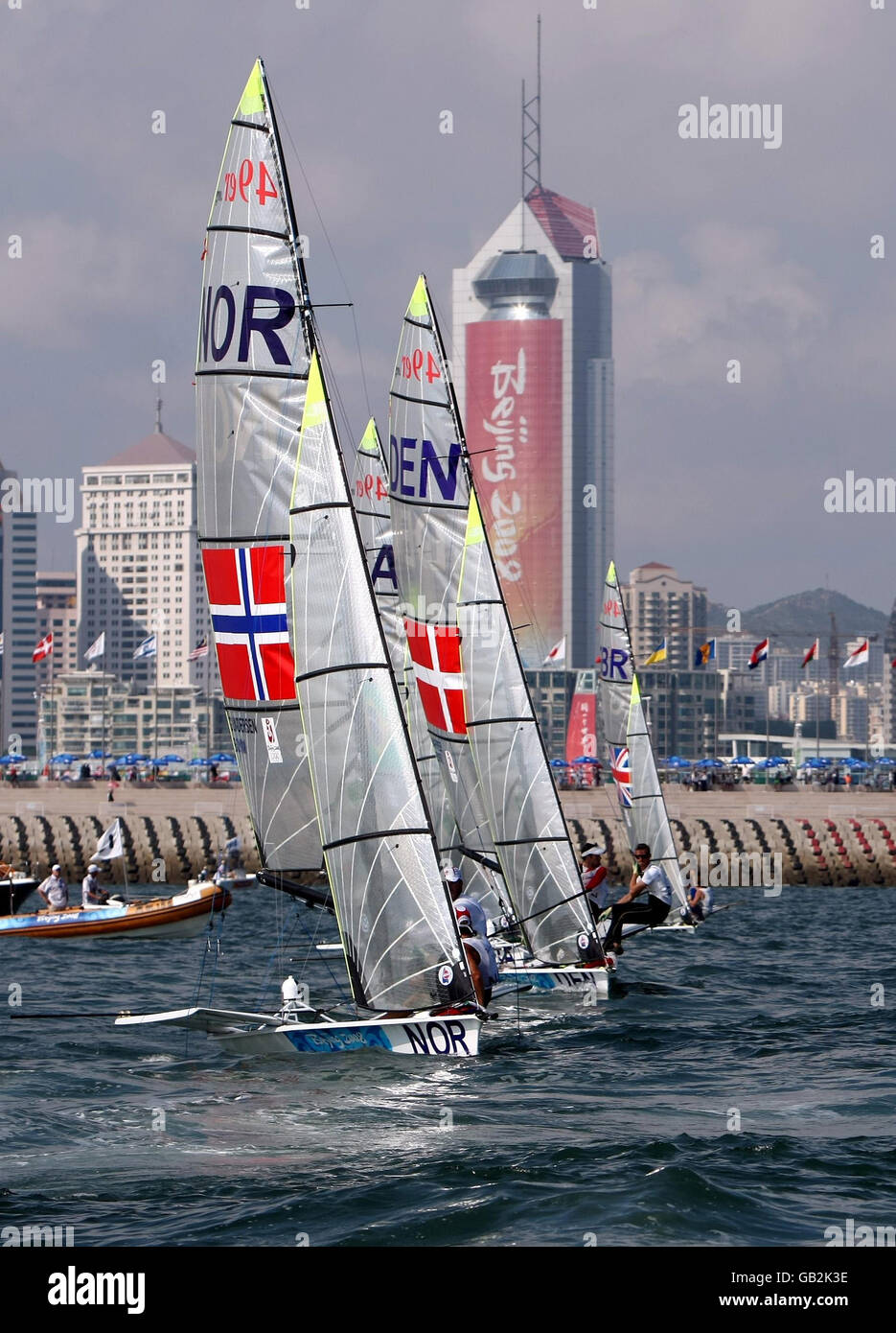 2008 beijing olympic sailing 49er hi-res stock photography and images ...