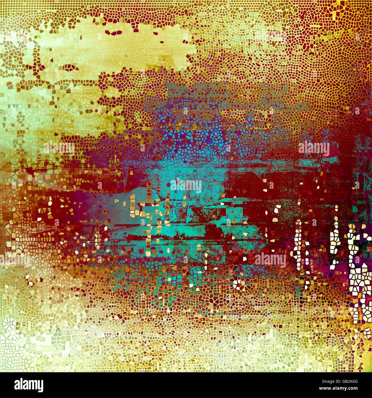 Retro colorful background or creative old style texture with different ...