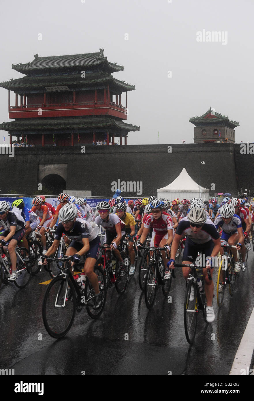 Great Britain's Nicole Cooke (right) during the Women's Road Race at ...