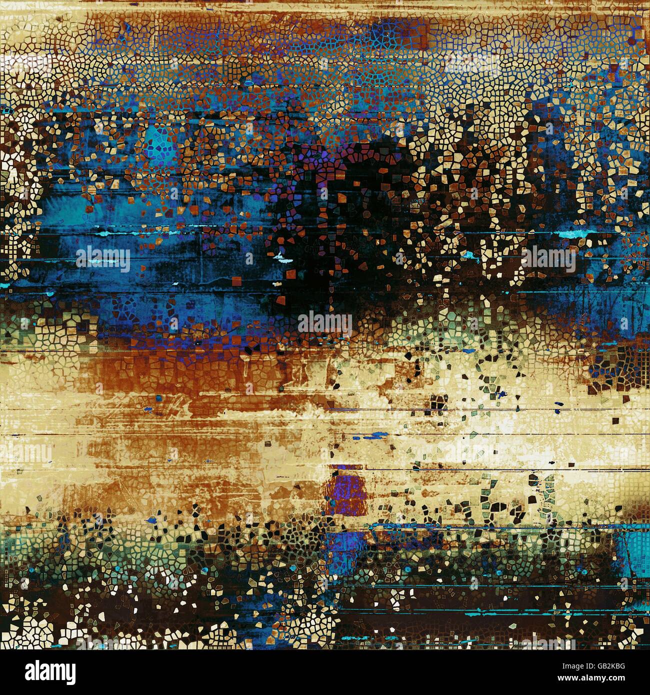 Retro style abstract background, aged graphic texture with different ...