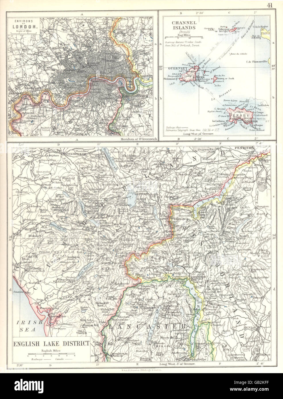 19th century map english channel hi-res stock photography and images ...