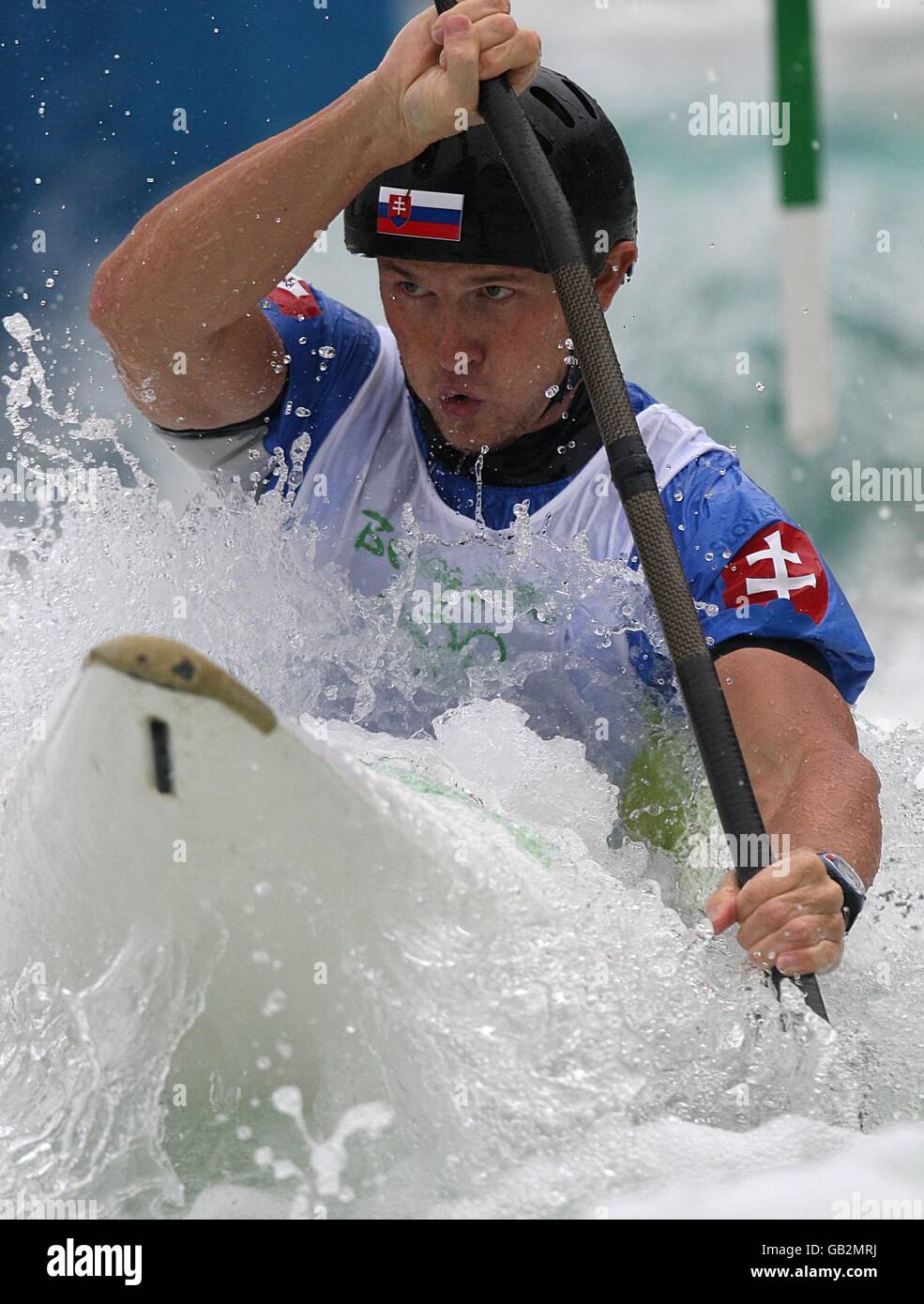 Slovakia's Peter Cibak in action during the Kayak single (K1) heats at ...