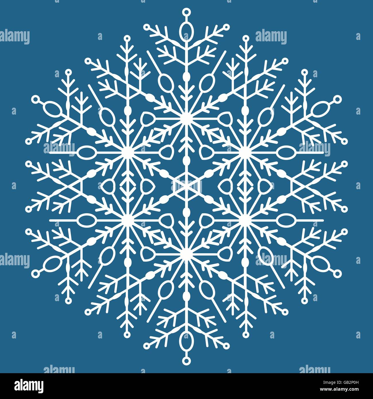 Pretty Vector Round Snowflake Stock Vector Image & Art - Alamy