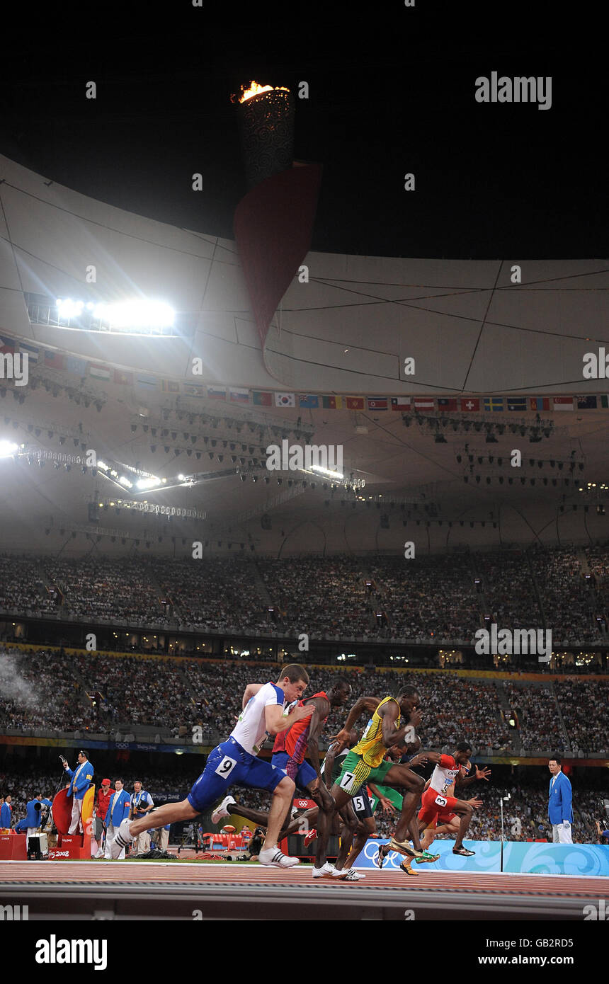 Great Britain's Craig Pickering (no.9) in the 100m second round during ...