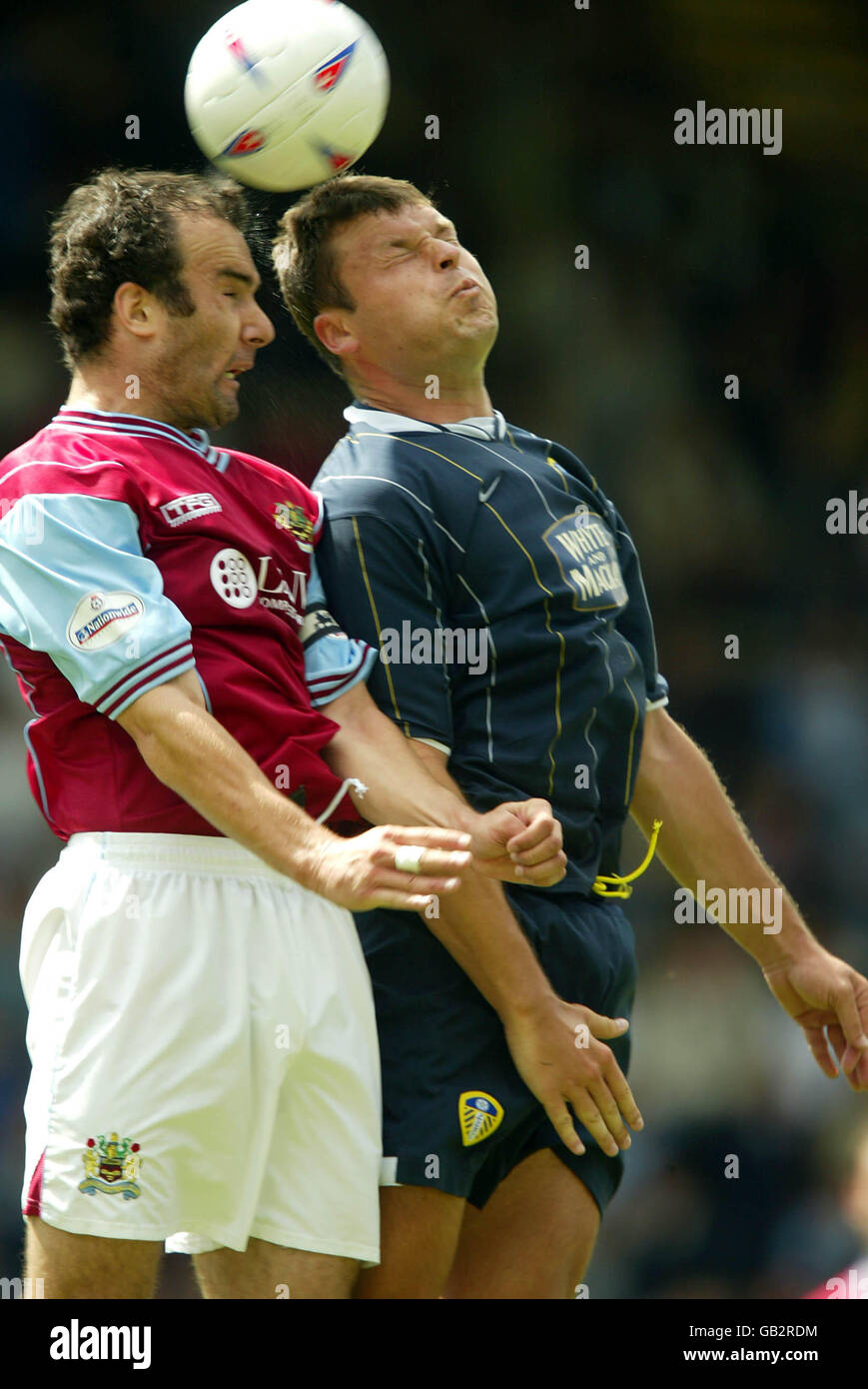 Burnleys graham branch and leeds uniteds mark viduka hi-res stock ...