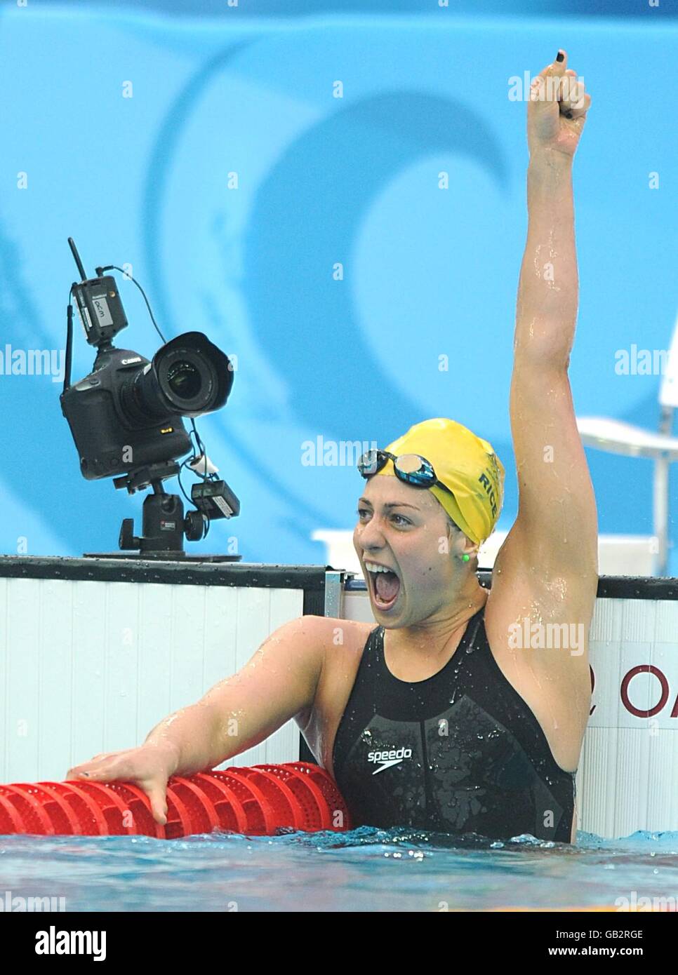 Australia's Stephanie Rice celebrates winning the Women's 200m ...