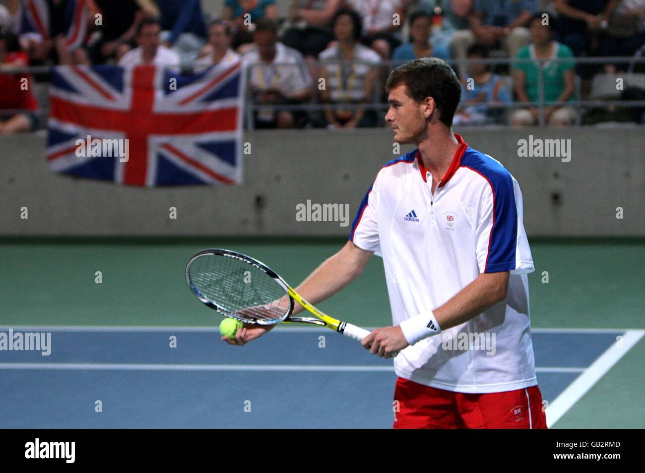 Great Britain's Jamie Murray in action during his Men's Doubles Second ...