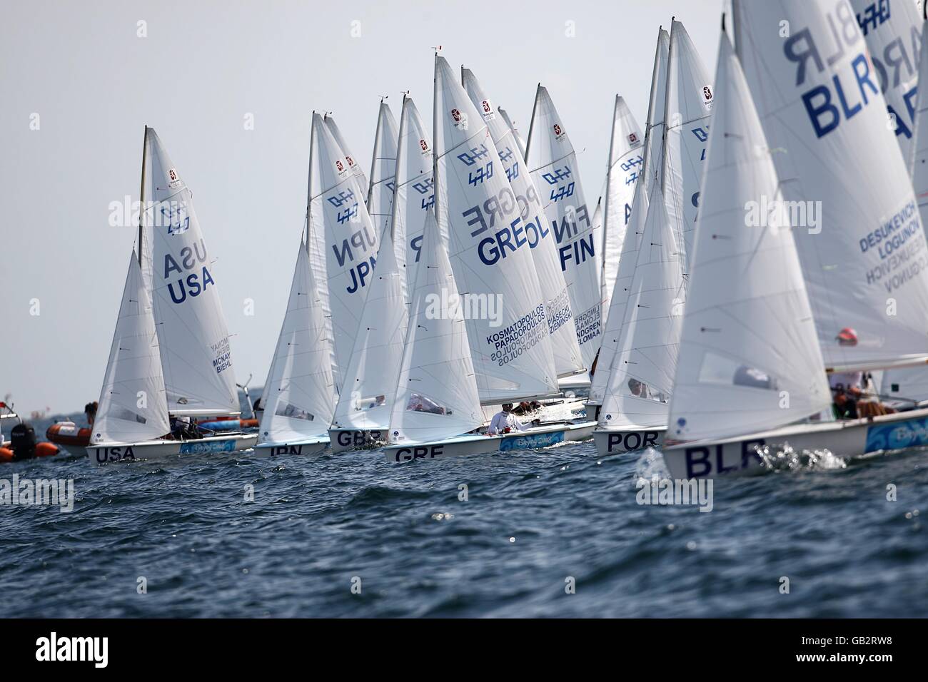 Olympics - Beijing Olympic Games 2008 - Day Three. Men's 470 action ...