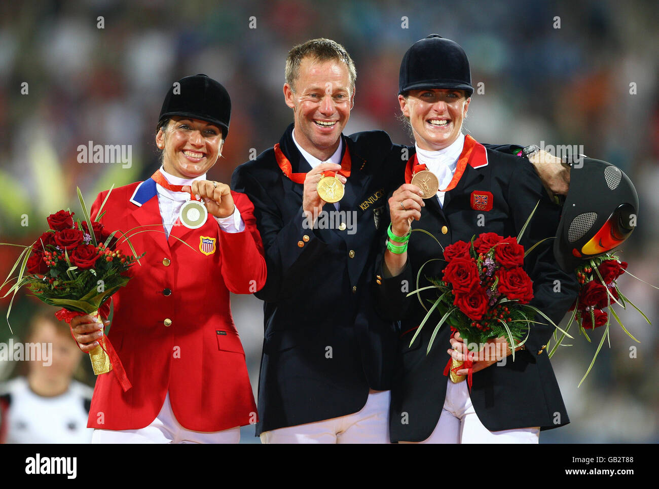 Great Britain's Tina Cook (right) with the bronze medal that she won ...