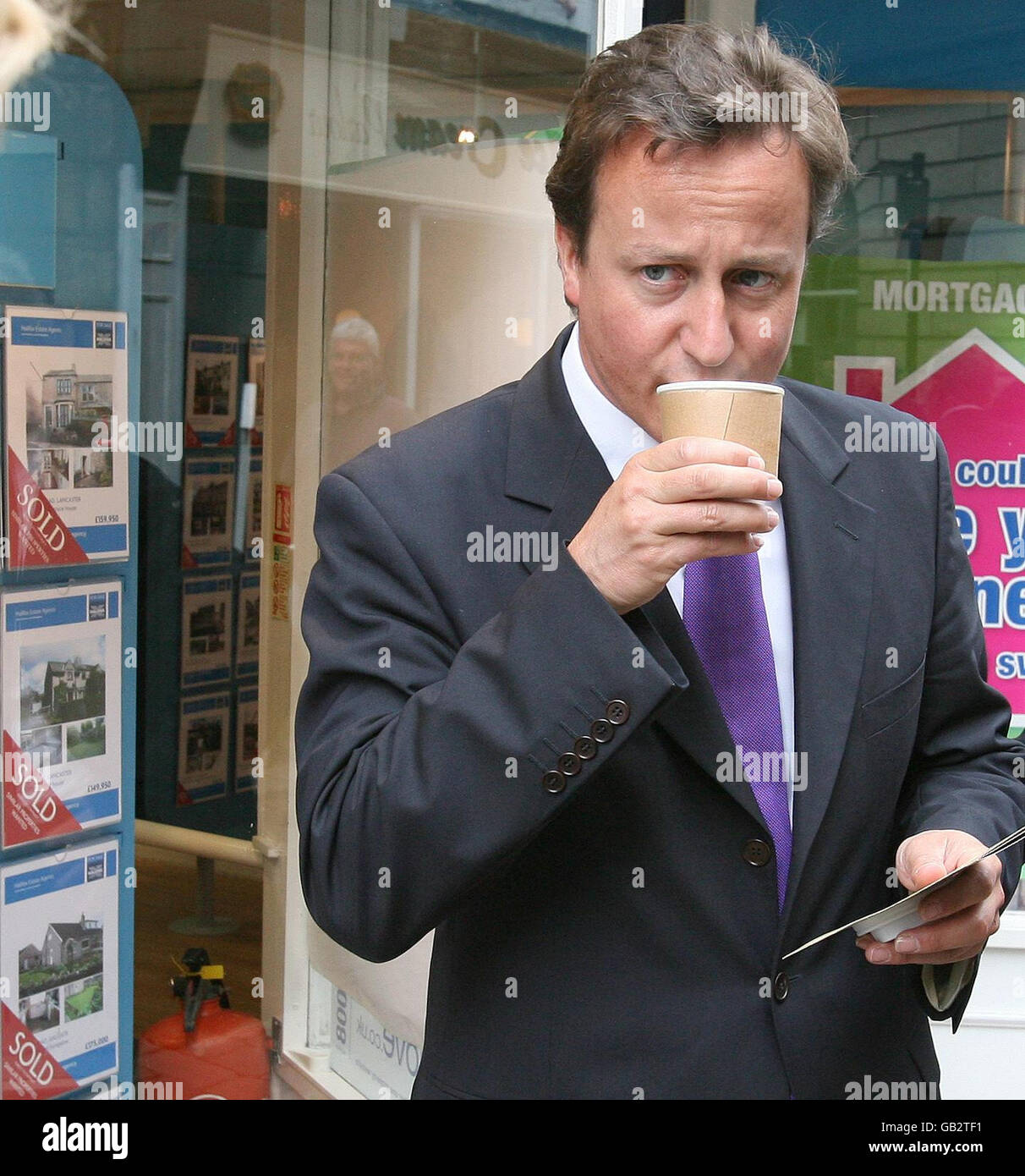 David Cameron visits north-west Stock Photo - Alamy