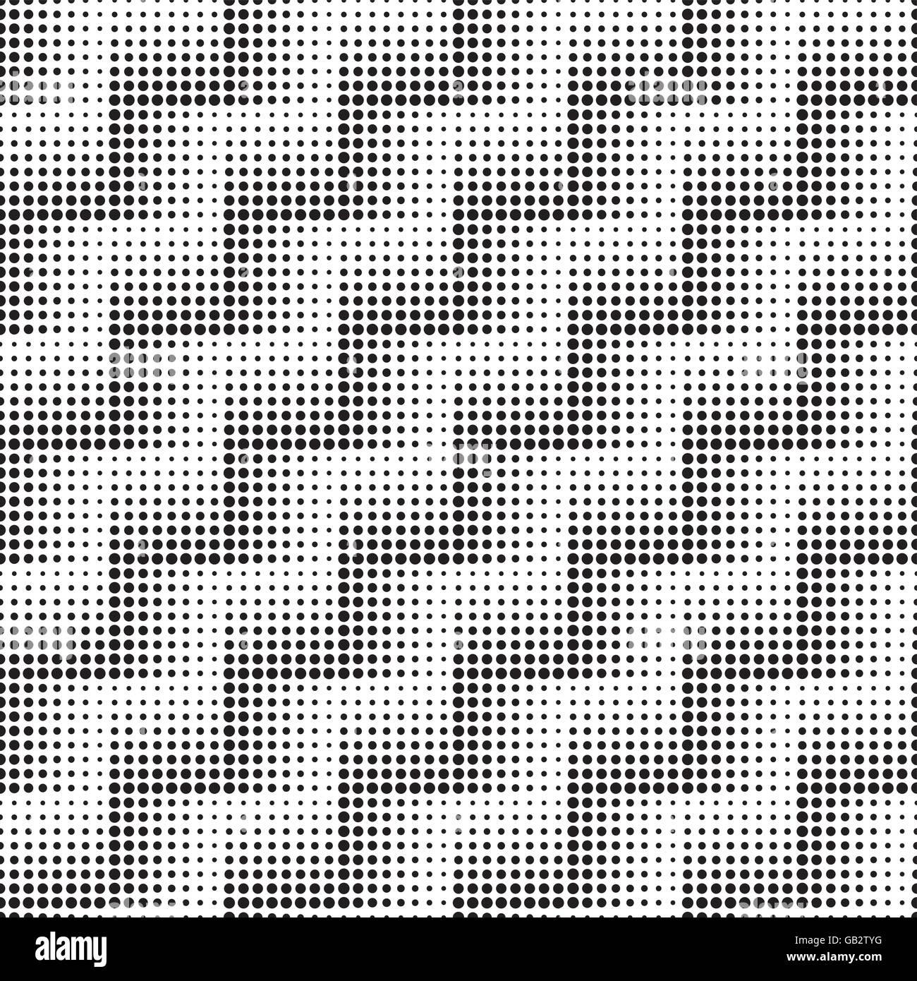 Seamless Vector Halftone Zig Zag Checkered Pattern Background. Black and White Stock Vector ...