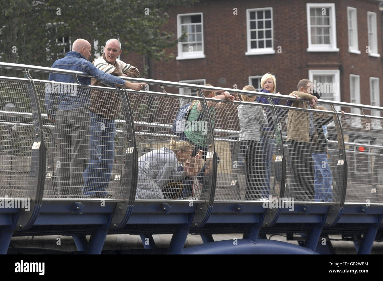 Porpoise in Northern Ireland. A crowd gathers to watch a porpoise in ...