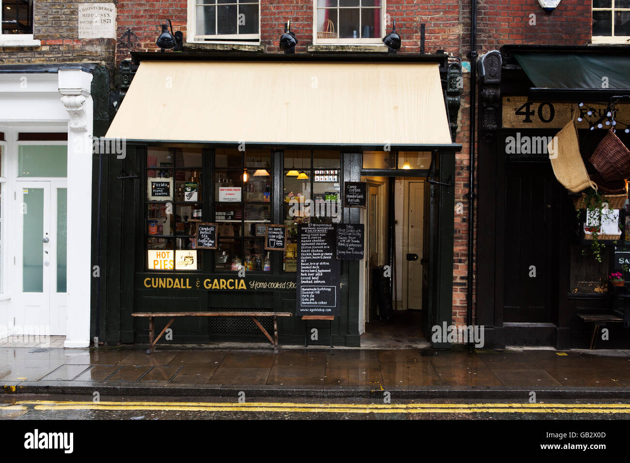 The Cundall and Garcia food store in London, England. The shop sells ...