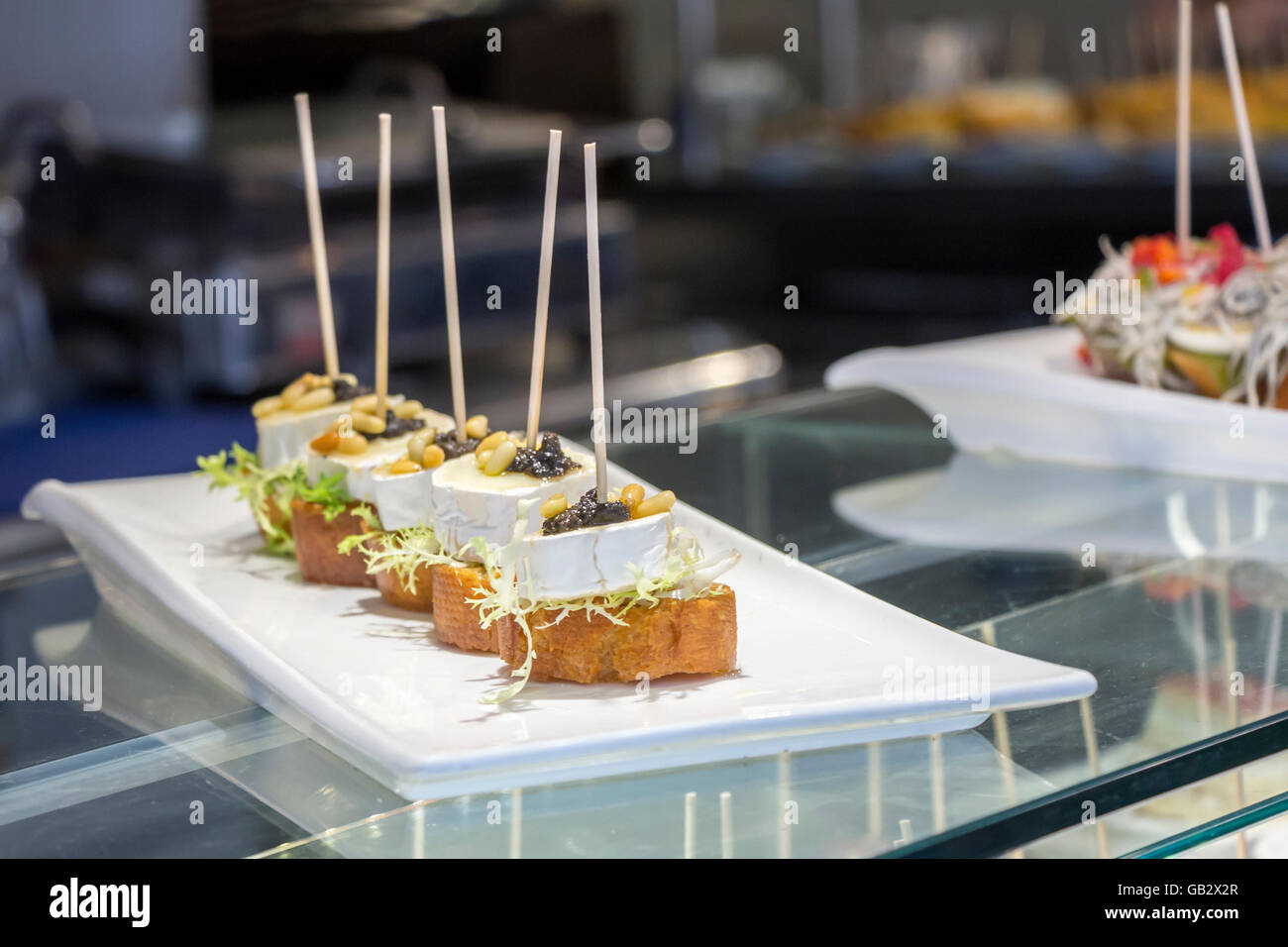 Pintxos or tapas famous spanish canapes party finger food Stock Photo ...