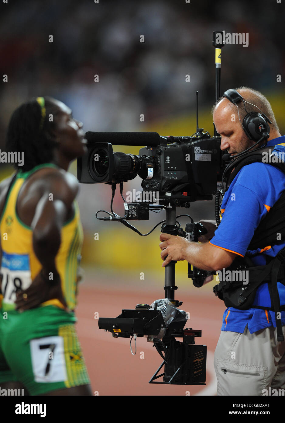 Media operations at the Olympics. Gigawave Camera in use at Beijing's ...