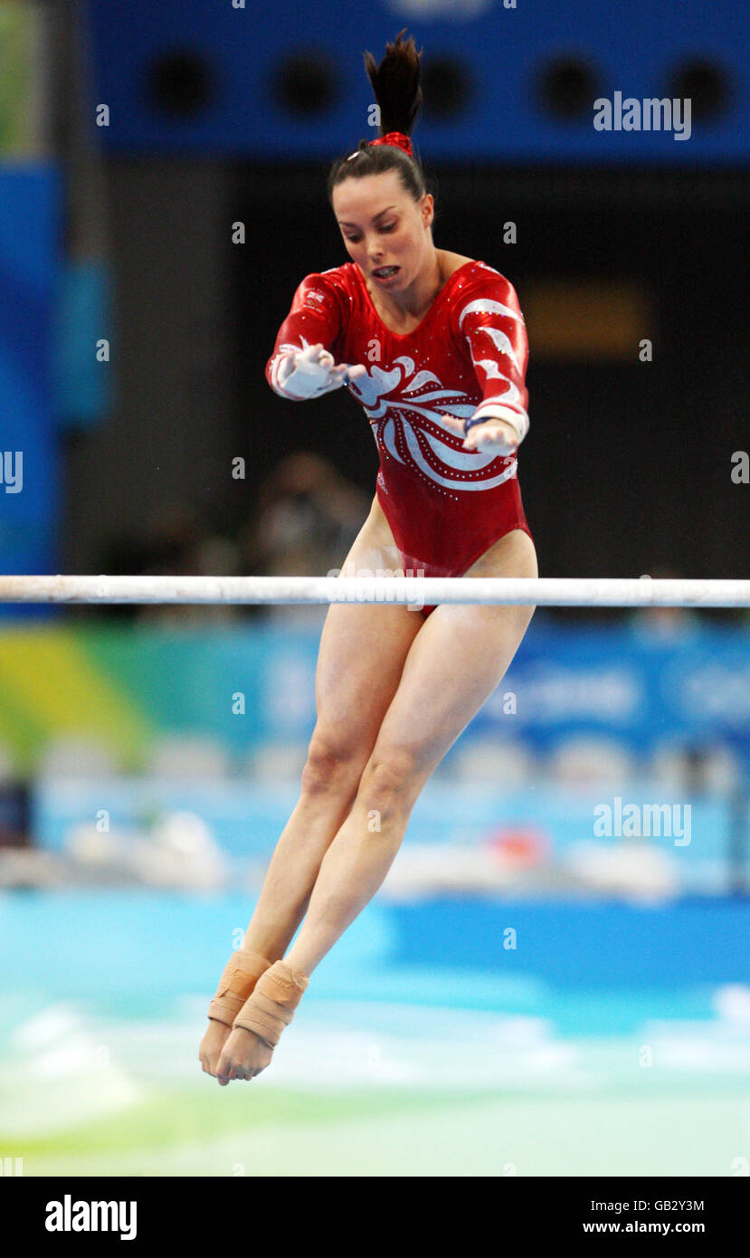 Great britains beth tweddle competes in the uneven bars final hi-res ...