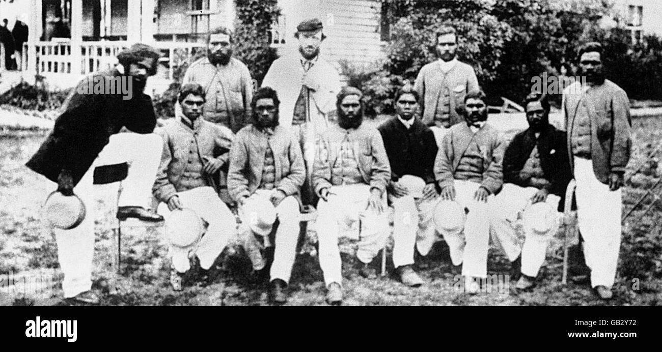 The Aboriginal team who were the first team from Australia to tour ...