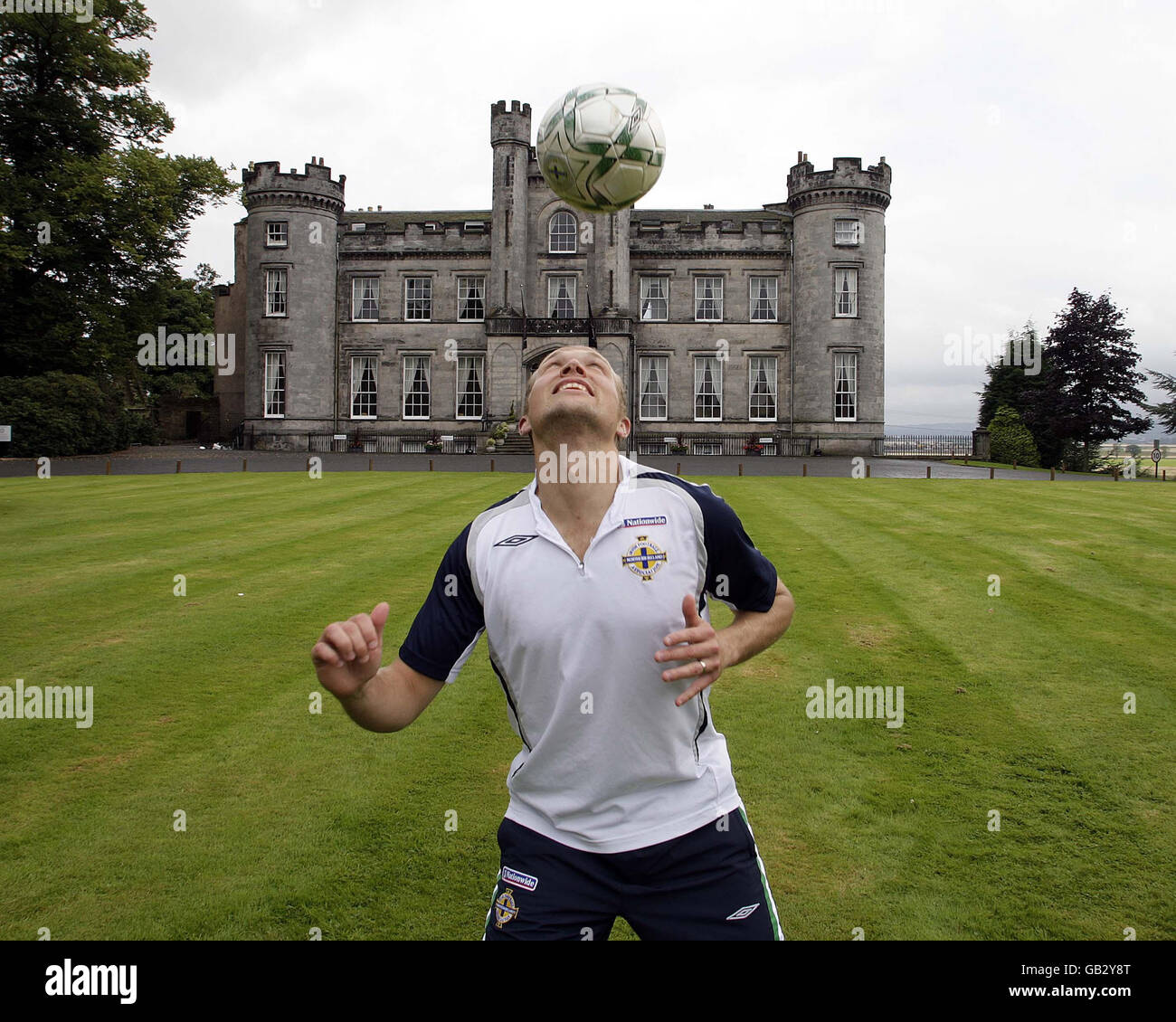 Warren Feeney of Northern Ireland poses for photographers at the team ...
