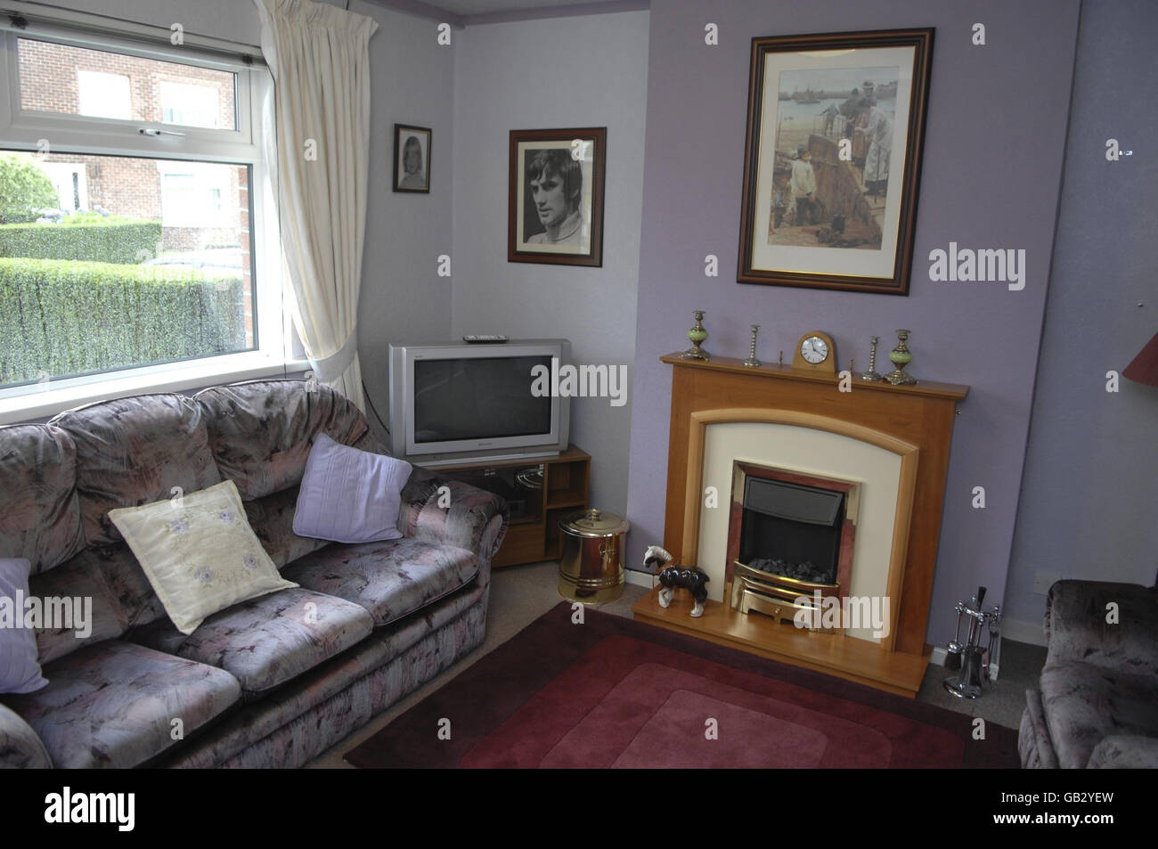 A general view of the living room of the childhood home of George Best ...