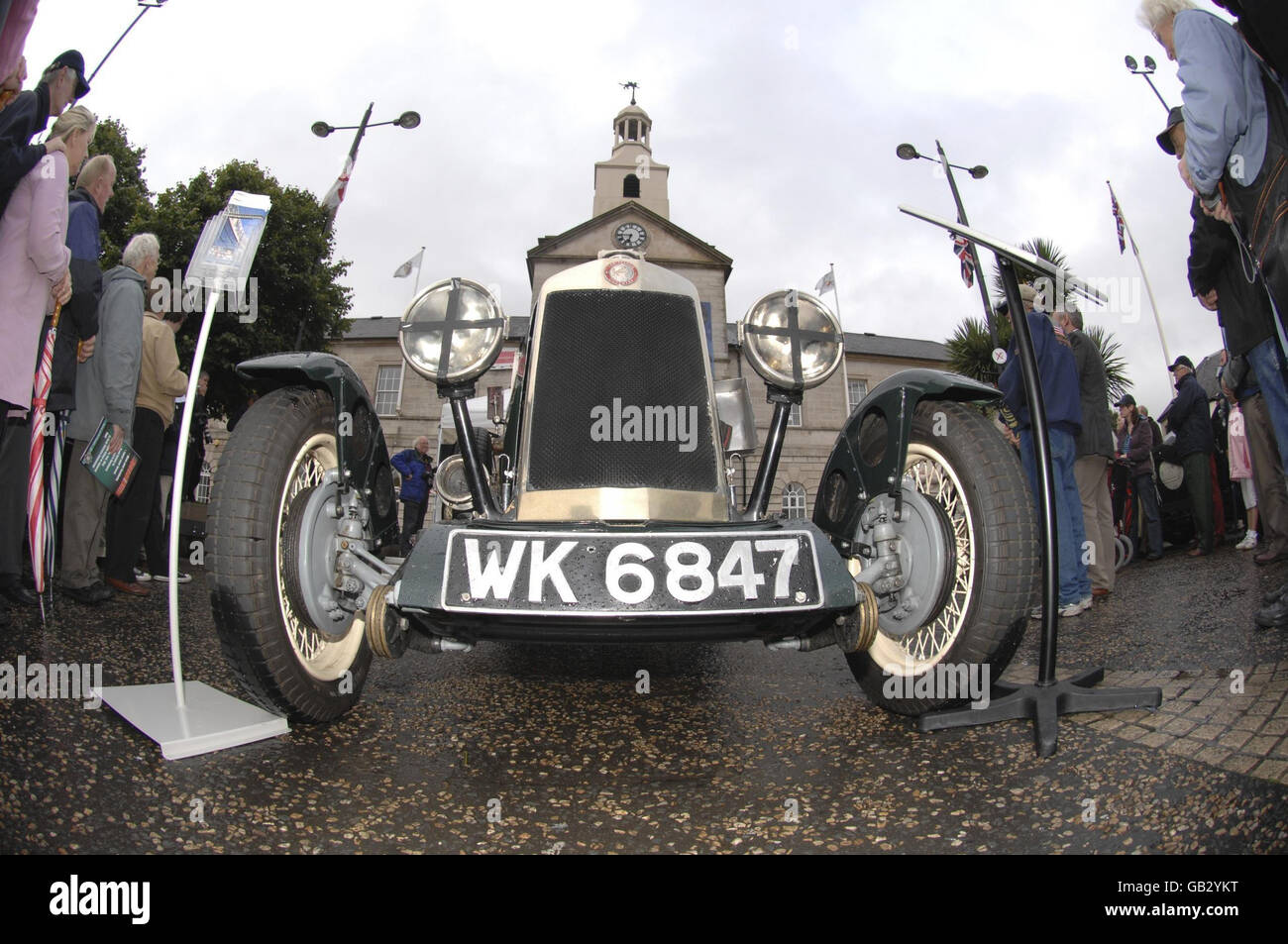 The Lea-Francis car which won the 1928 Ards TT sits in Conway Square ...