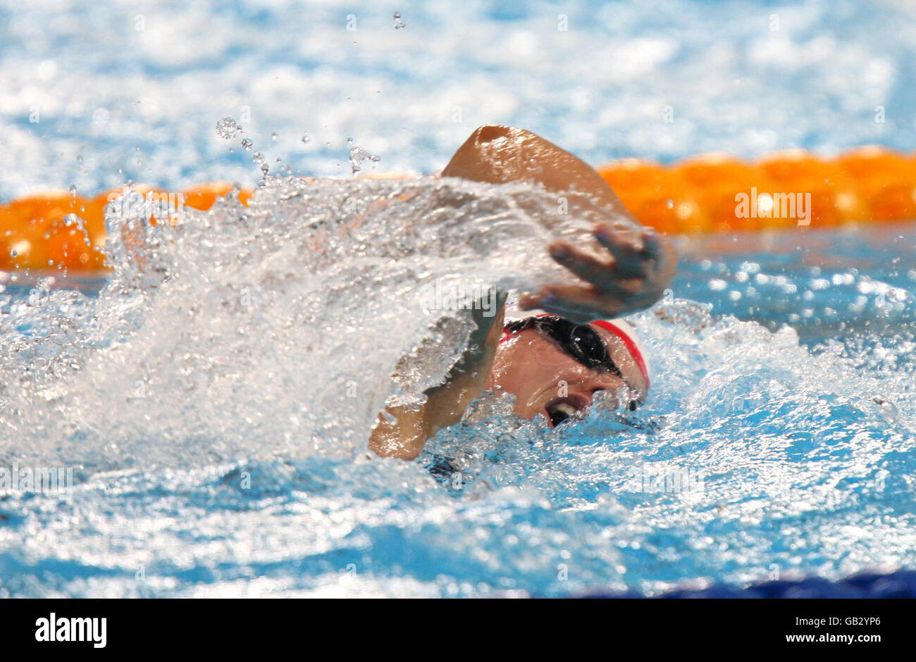 Great Britain's Heather Fell during her women's 200m freestyle heat in ...