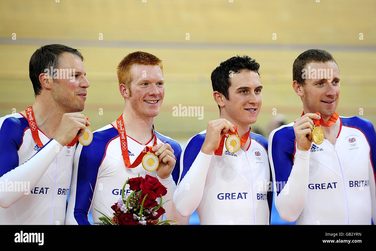 Great Britain's (L to R) Paul Manning, Ed Clancy, Geraint Thomas and ...