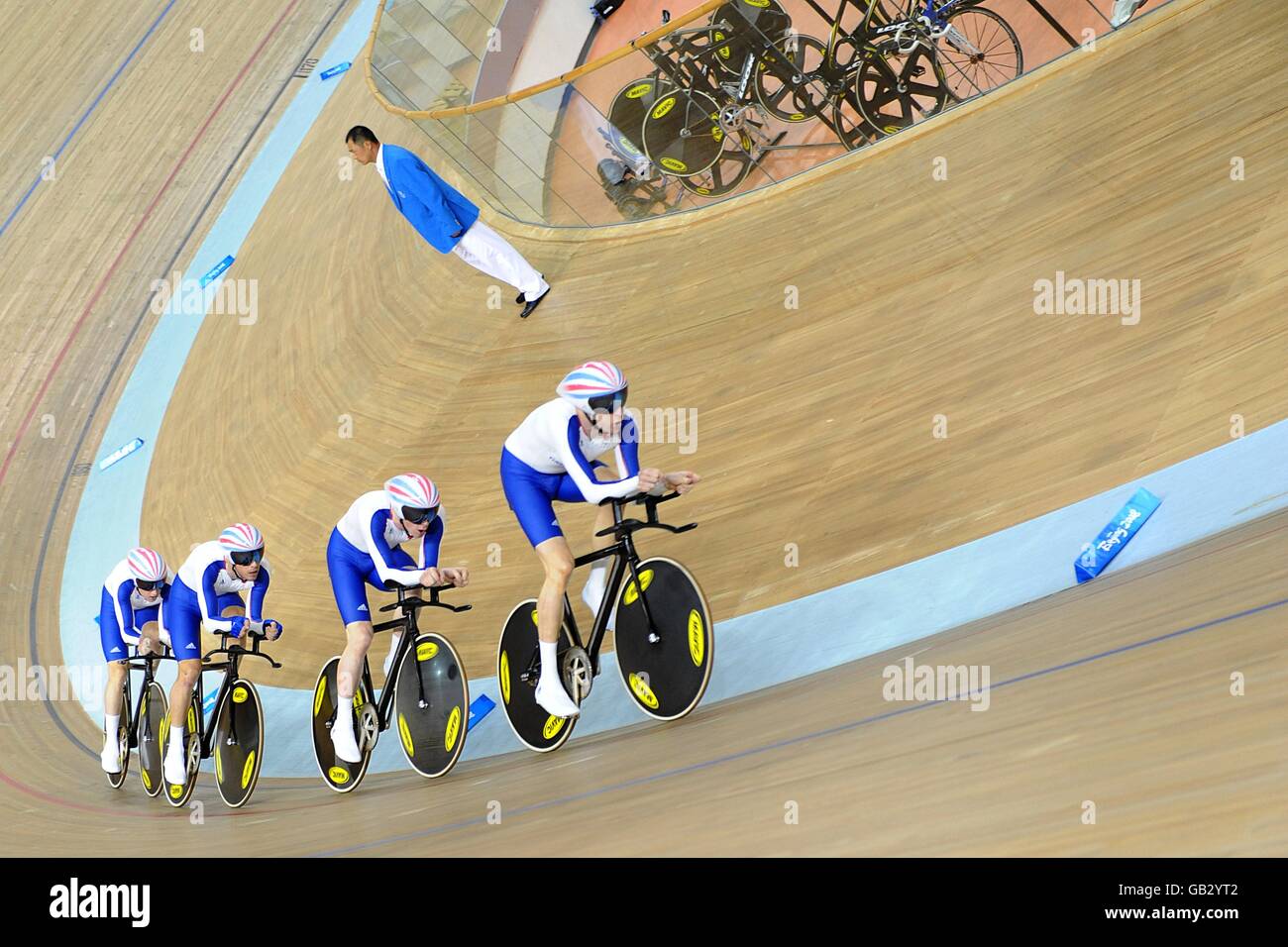 Great Britain's Team Pursuit team Bradley Wiggins, Ed Clancy, Paul ...