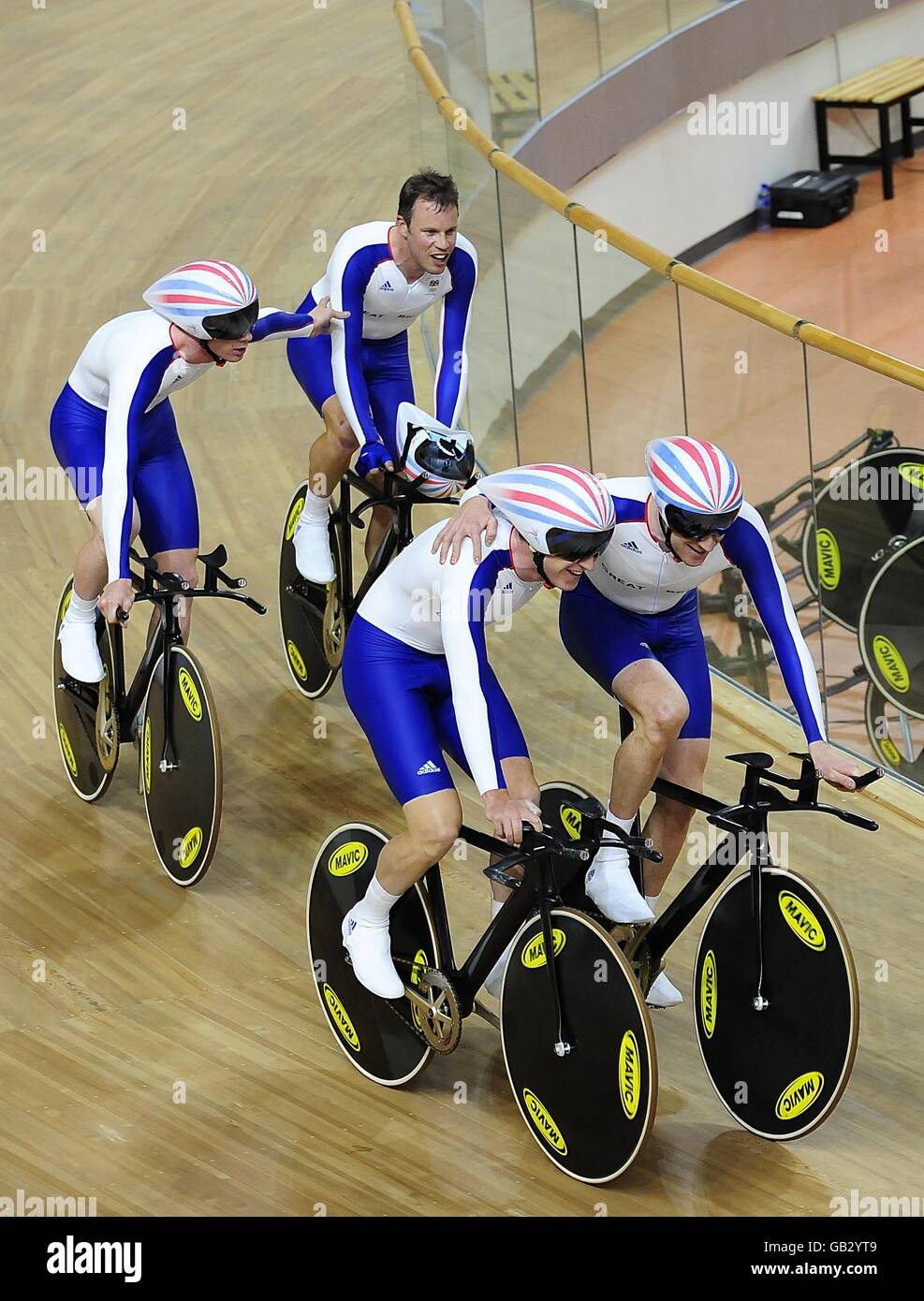Great Britain's Bradley Wiggins, Ed Clancy, Geraint Thomas and Paul ...