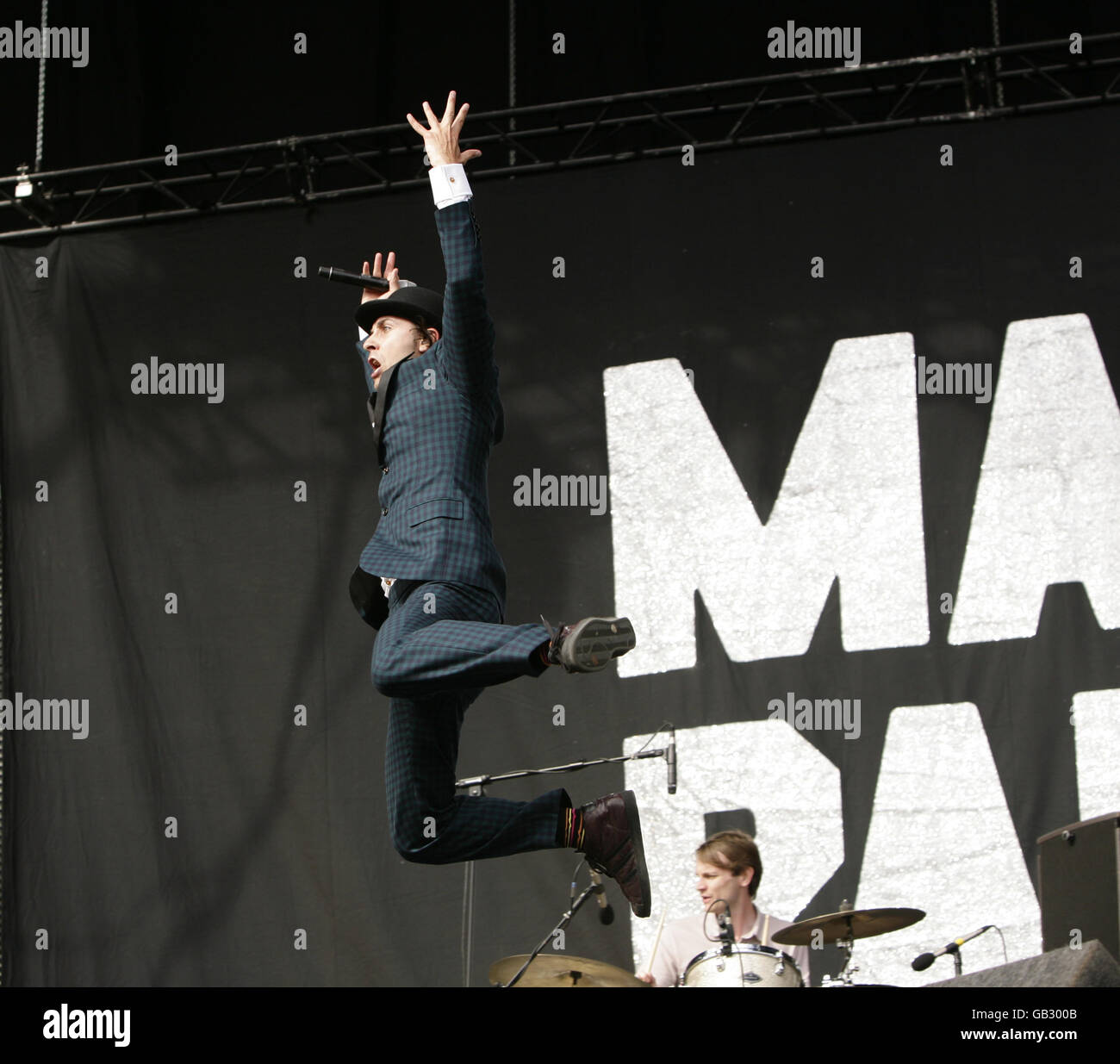 Paul Smith of Maximo Park performs on the first day of the V Festival ...