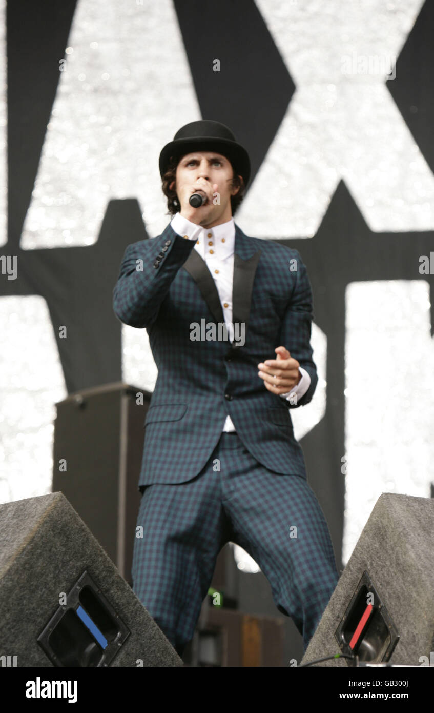 Paul Smith of Maximo Park performs on the first day of the V Festival ...