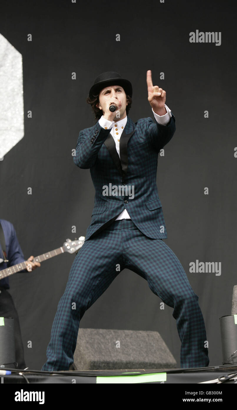 Paul Smith of Maximo Park performs on the first day of the V Festival ...