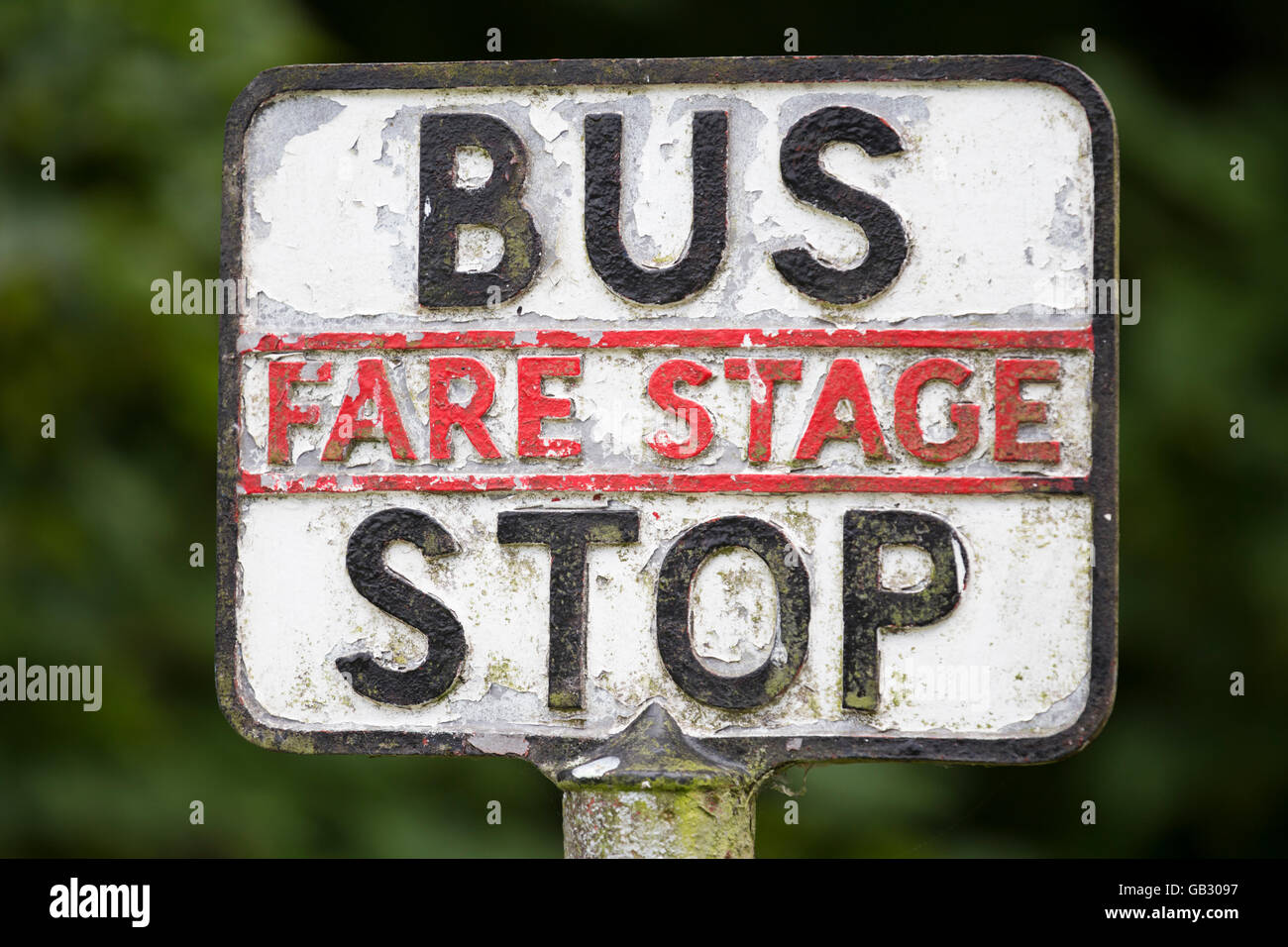 Vintage bus stop sign hi-res stock photography and images - Alamy