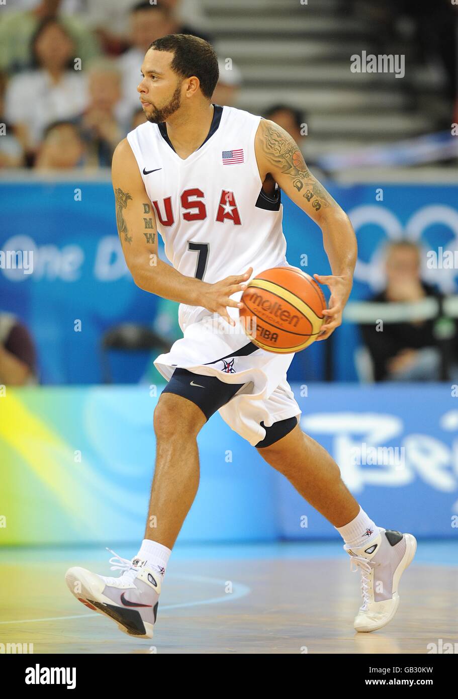 USA's Deron Williams in action against Germany in the Men's Preliminary ...