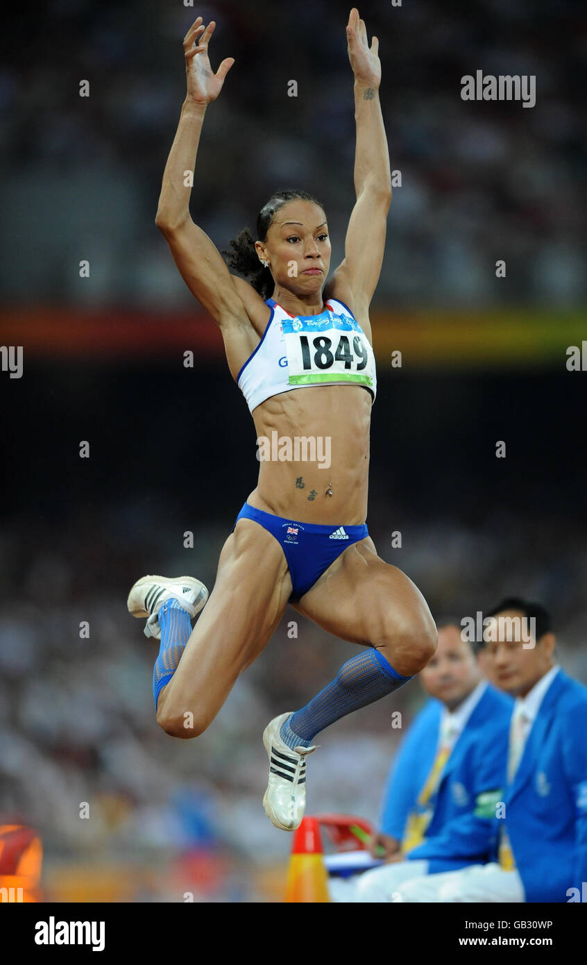 Great Britain's Jade Johnson in action in the Women's Long Jump final ...