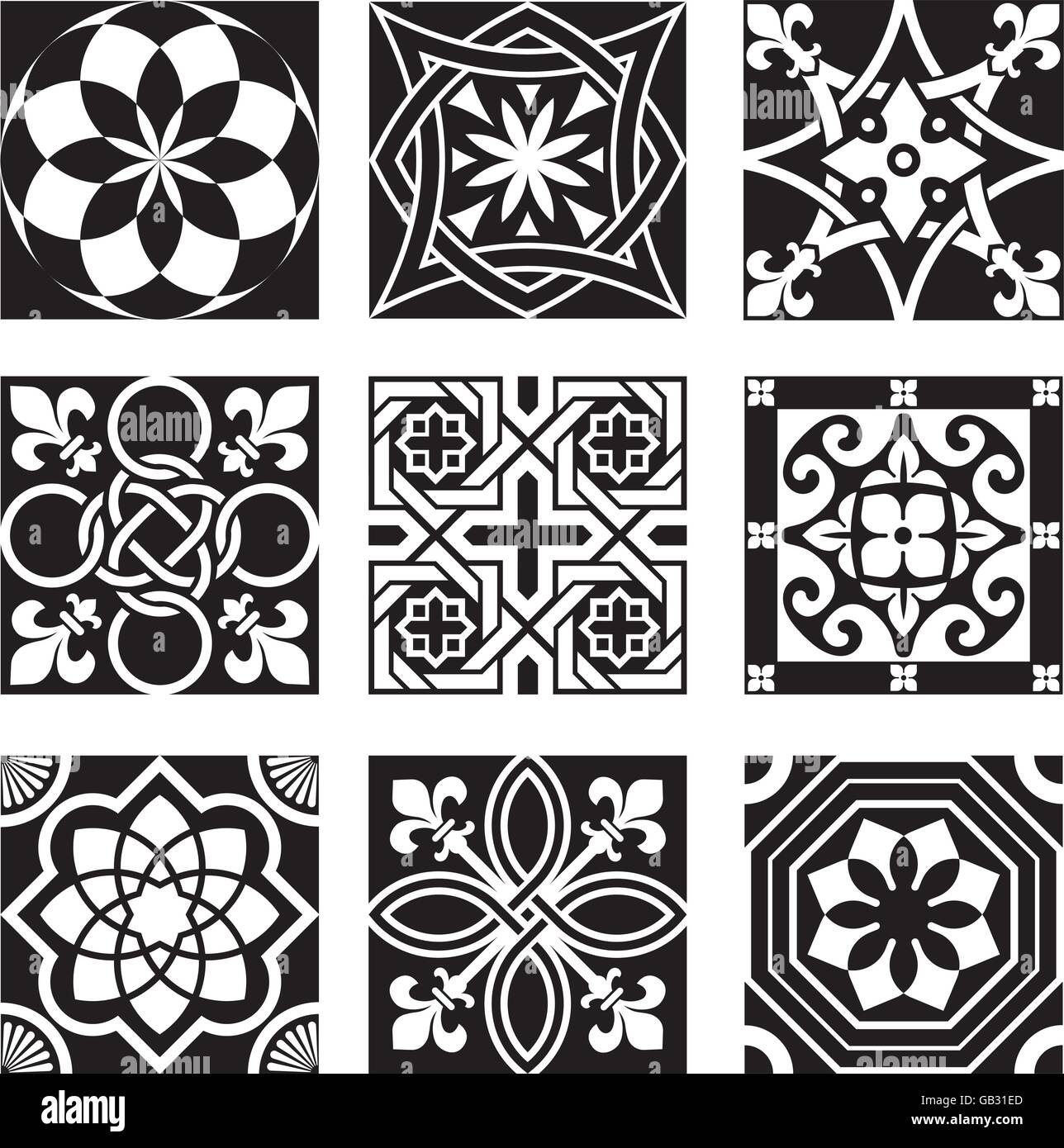 Vintage Ornamental Patterns Stock Vector Image & Art - Alamy