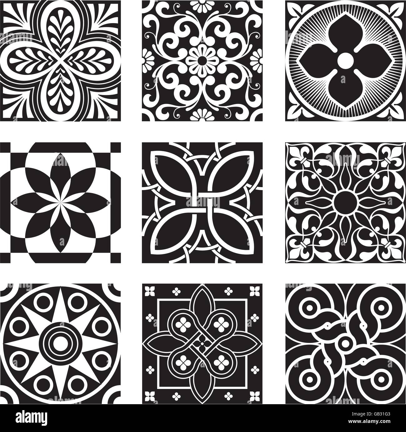 Vintage Ornamental Patterns Stock Vector Image & Art - Alamy