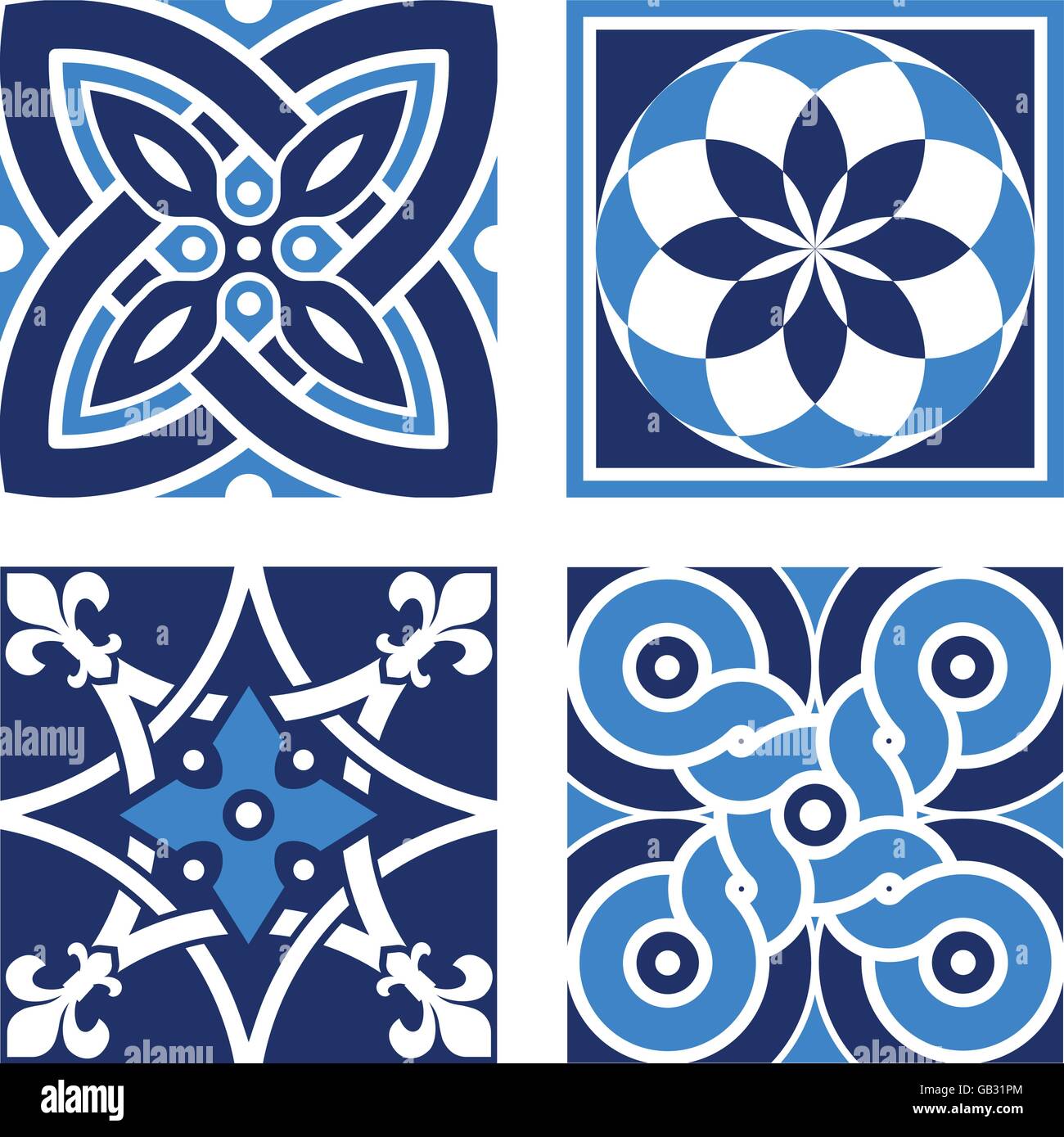 Flower art nouveau patterns vector Stock Vector Images - Alamy