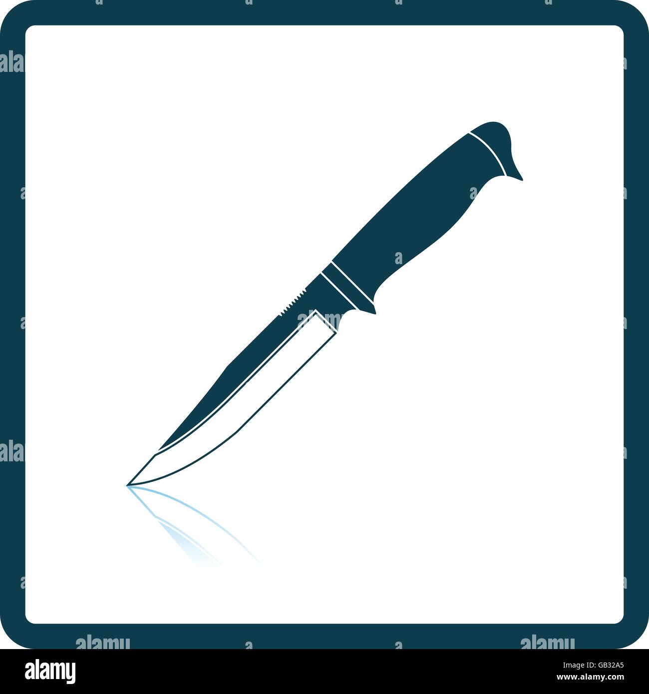 Knife icon. Shadow reflection design. Vector illustration Stock Vector ...