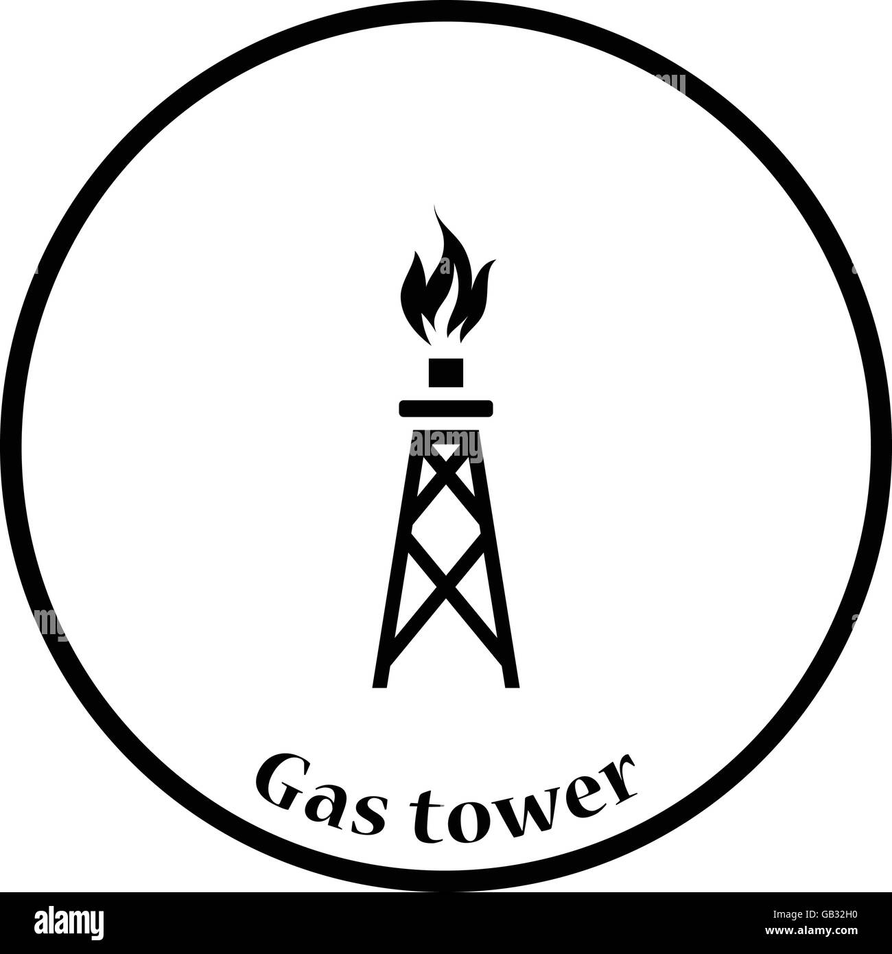 Chimney tower vector vectors Black and White Stock Photos & Images - Alamy