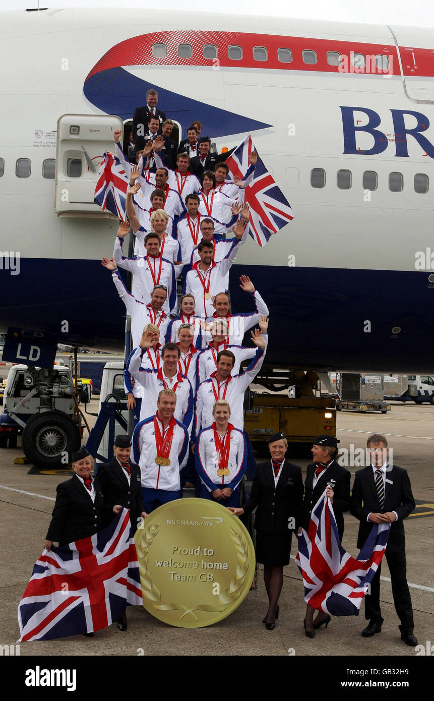 Olympics - Team GB Arrive Home - Heathrow Airport Stock Photo - Alamy
