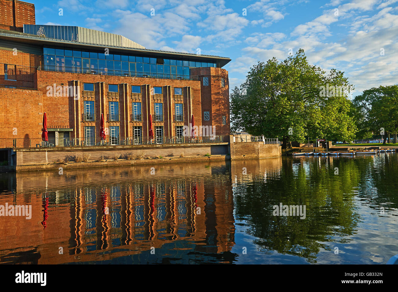 Stratford upon Avon Royal Shakespeare Theatre reflections in the River ...