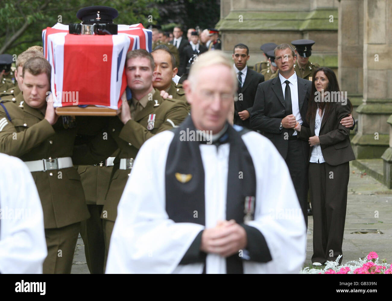 Signaller Wayne Bland's funeral Stock Photo - Alamy