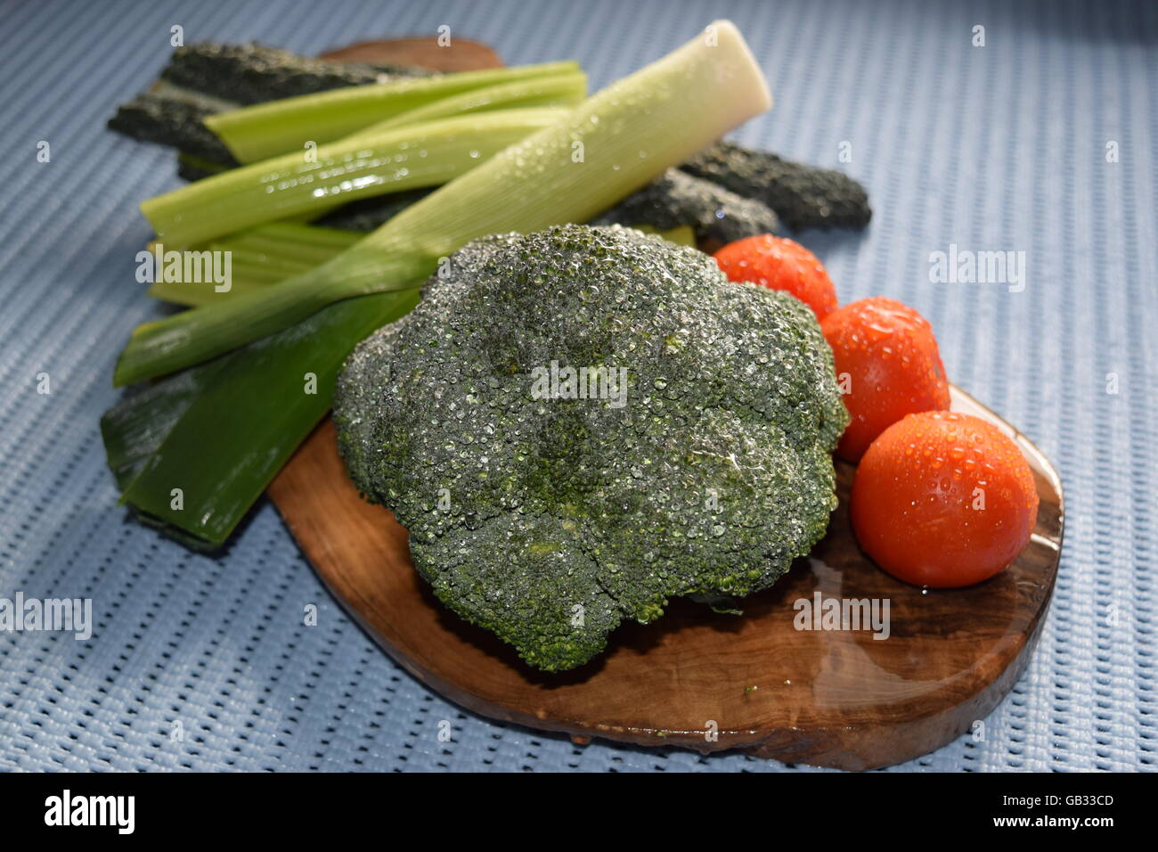 Fresh Vegetable Mix on a Wooden Board Stock Photo - Alamy