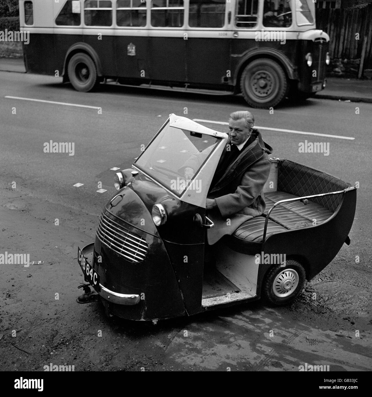 Robert "Bob" Collier, the development engineer bowls along a busy ...