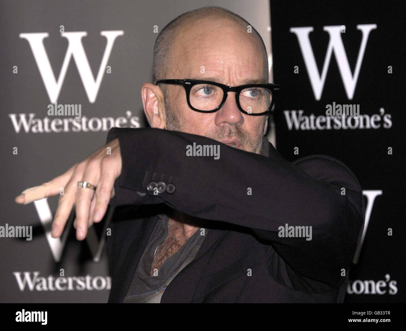 R.E.M. front man Michael Stipe at a book signing for 'R.E.M ...