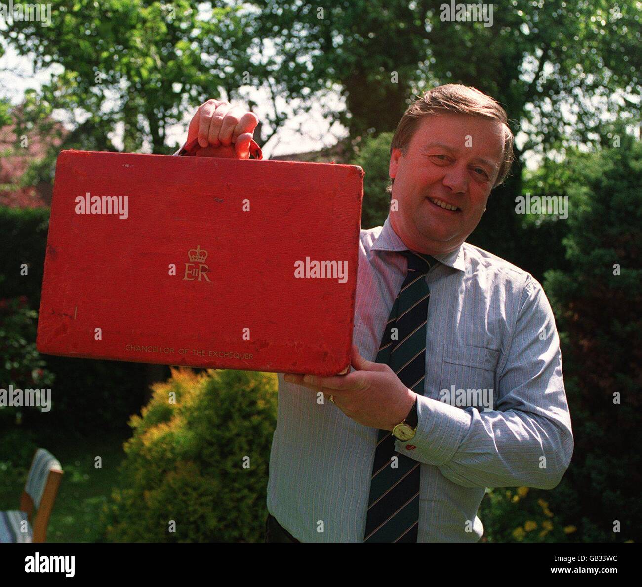 KENNETH CLARKE, M.P. PICTURED AT HOME AS NEW CHANCELLOR Stock Photo - Alamy